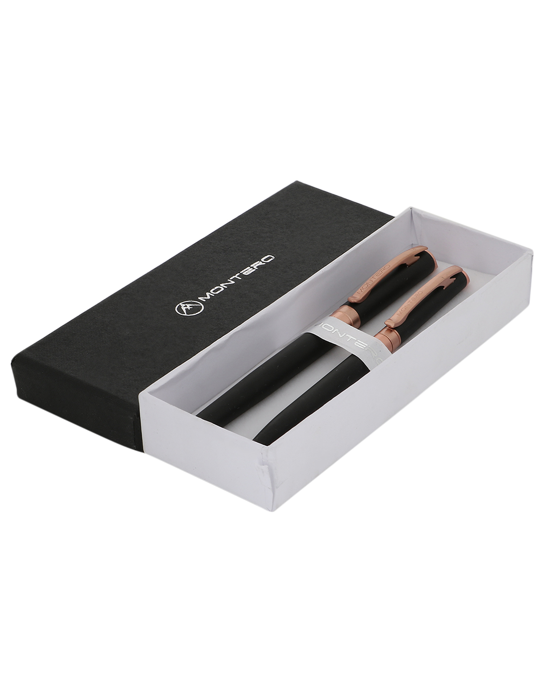 Buy P-171 Montero Black Classic Roller and Ball Pen with Rose Gold Trim ...