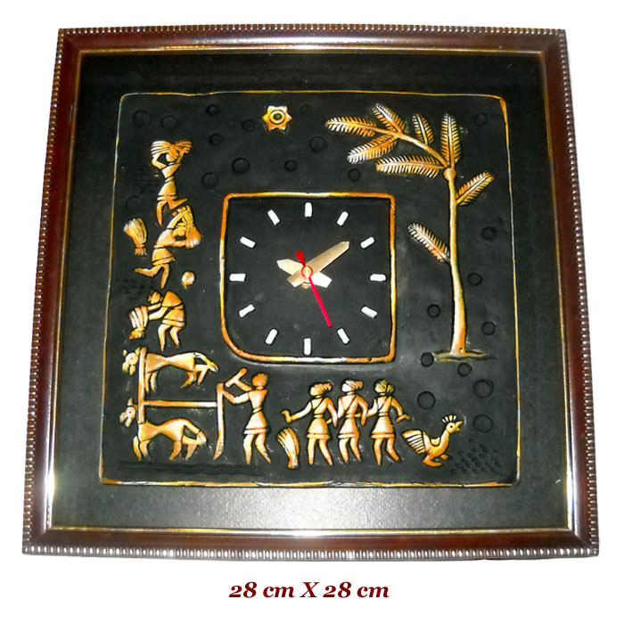 Buy Atelier Crafts Terracotta Wall Clock Online @ ₹1075 from ShopClues