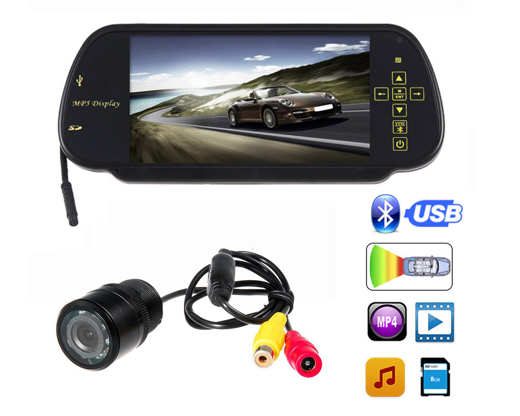 Speedwav 7 Rear View Mirror Screen+Rear View Camera-Tata Sumo Grande