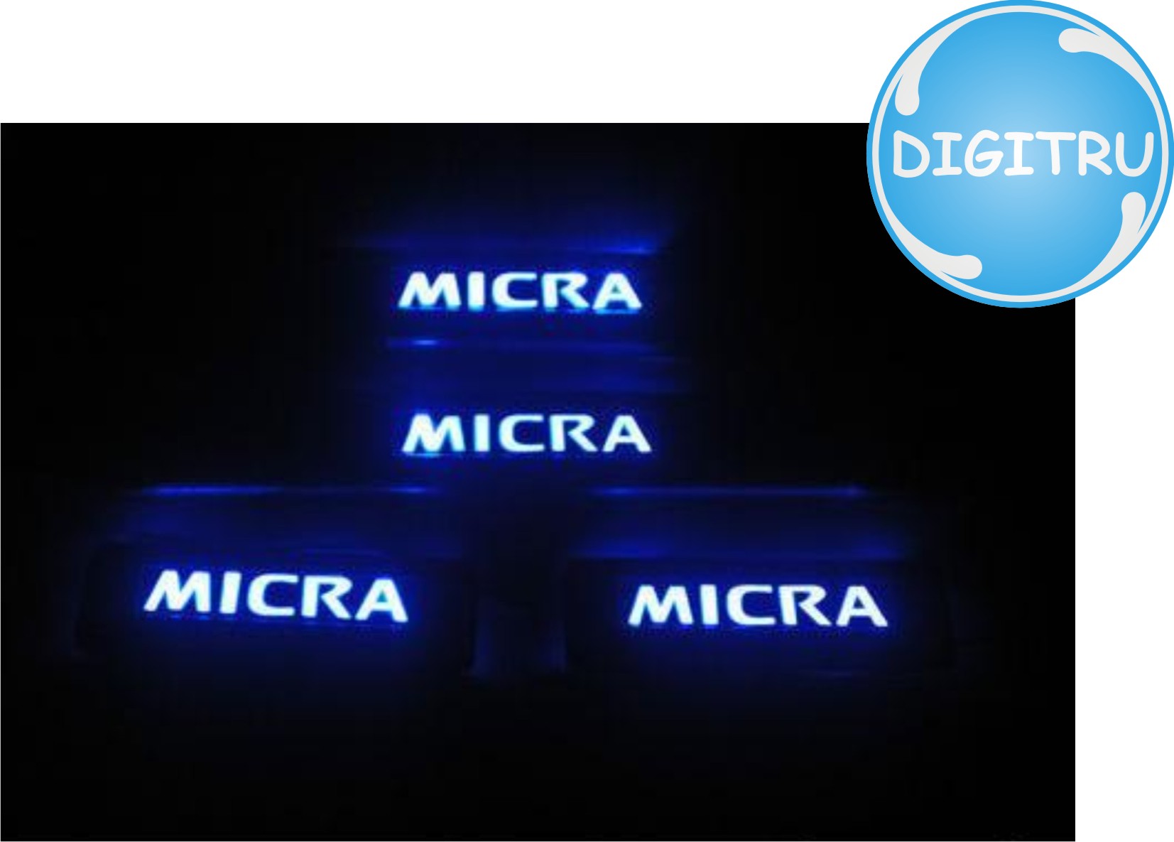 Digitru-LED Light Car Foot Step Sill Plate - Micra (Set of 4pc's ...