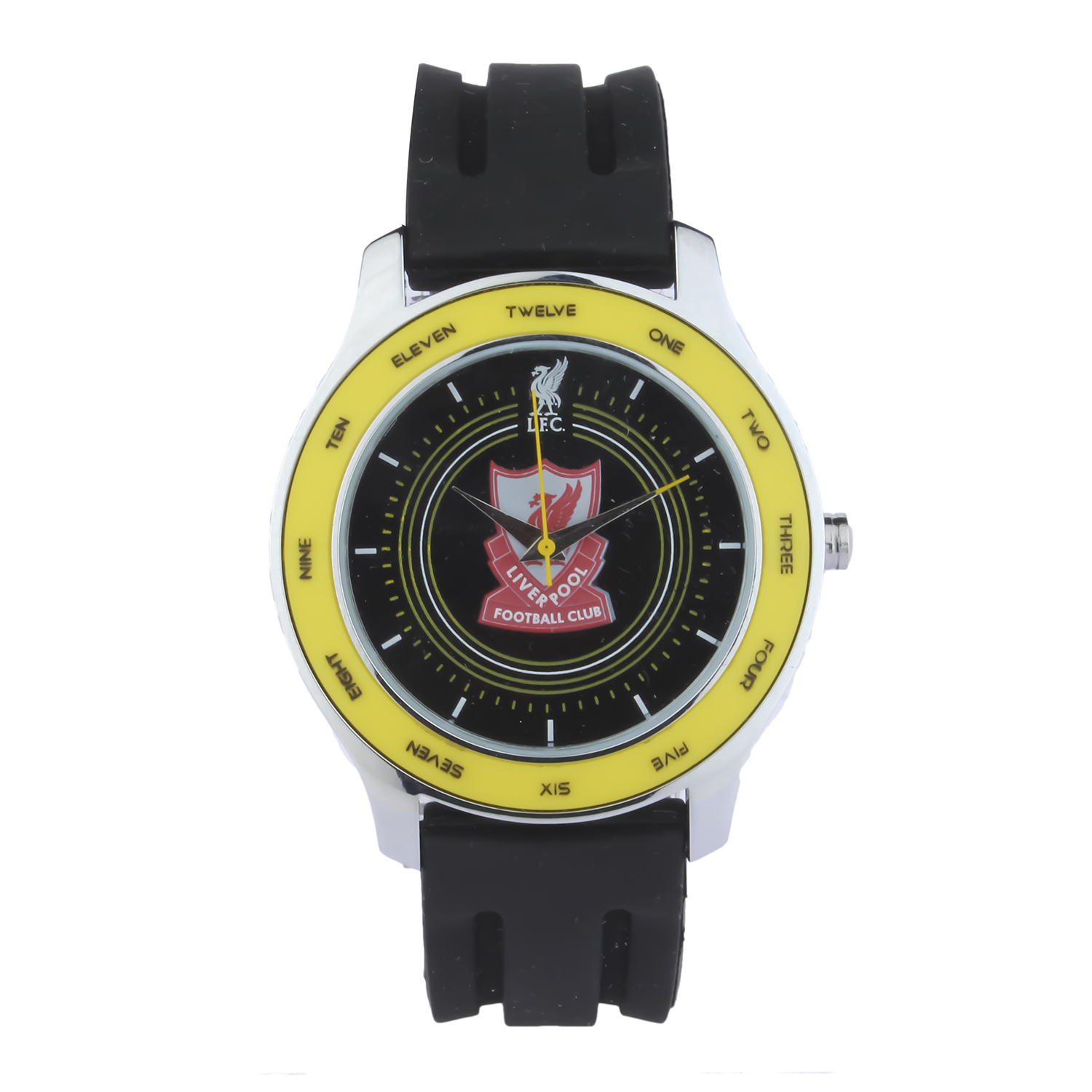 Buy Liverpool FC Crest Yellow and Black Mens Analog Wrist Watch Online ...