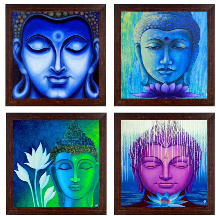 Buy Ray Decor Wall Paintings Set of 4 -SQSET527 Online @ ₹799 from ...