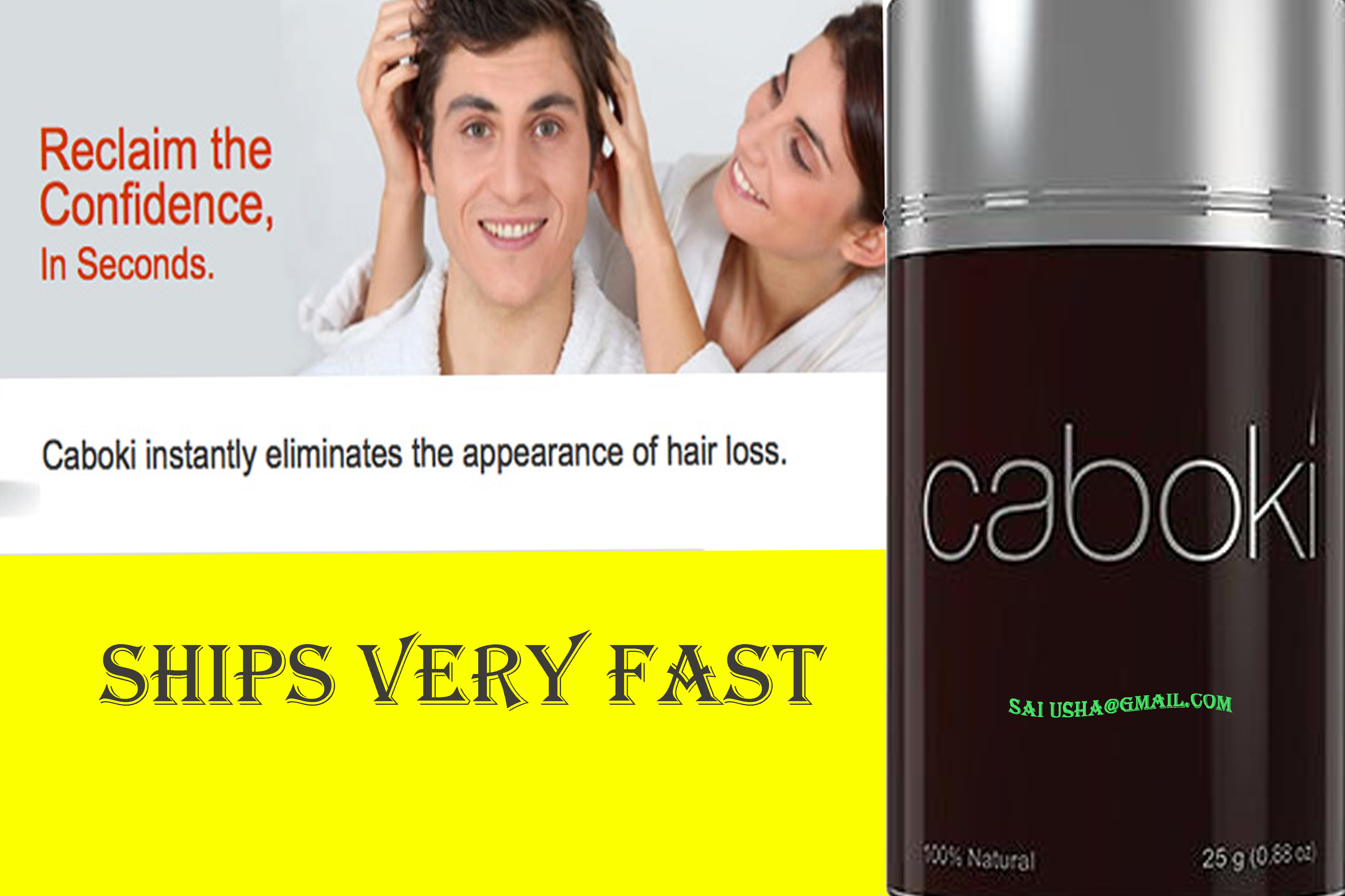 Shop Caboki Hair building Fibers cover your bald head 25Grams black ...