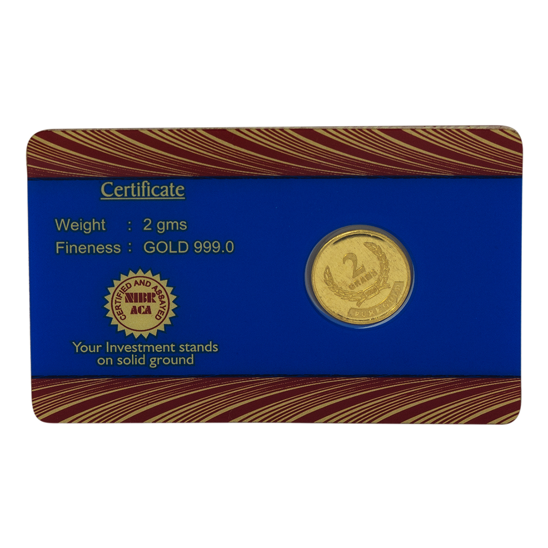Buy NIBR GOLD COIN 2 GRAM 24KT 999 PURITY Online @ ₹6750 from ShopClues