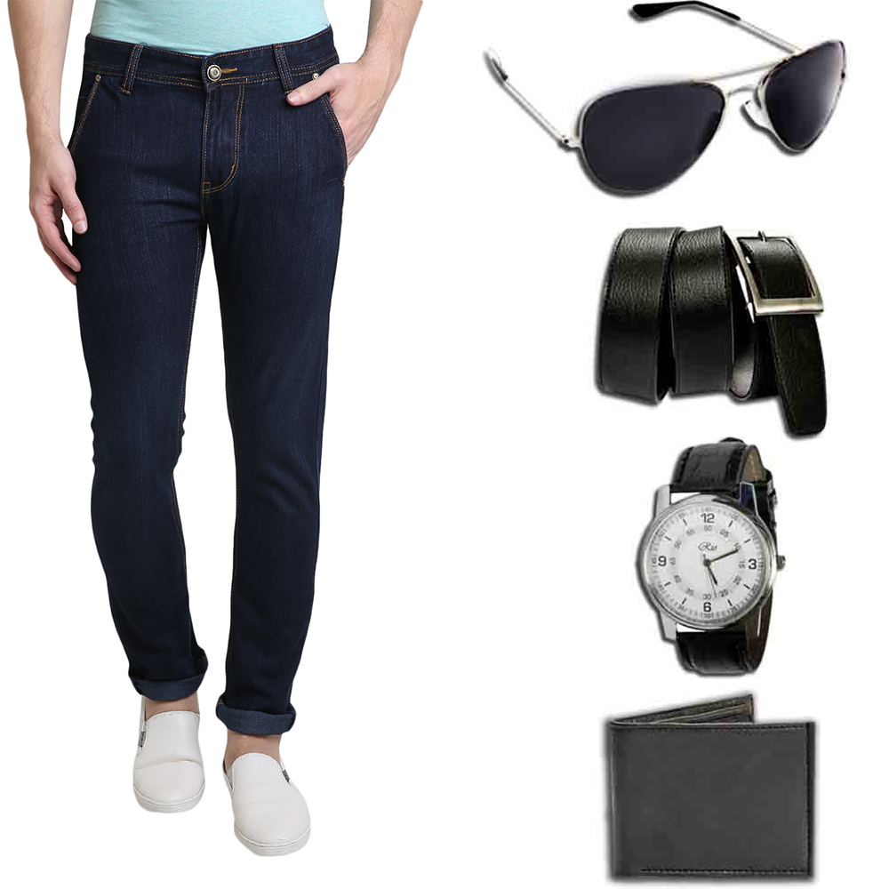 Buy DENIM CAFE STYLES DARK BLUE JEANS FOR MEN WITH COMBO (DC-NW-JEN ...