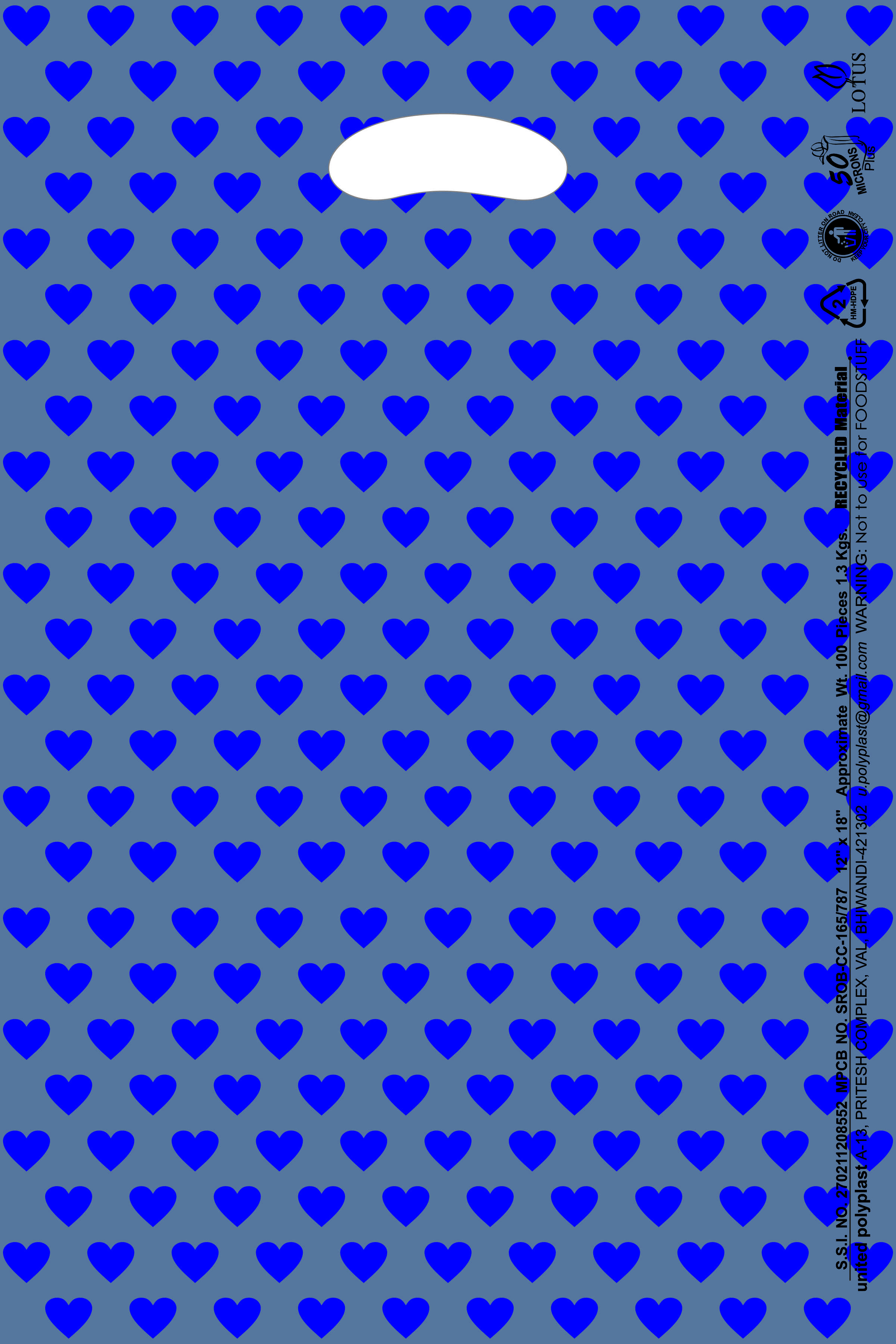 Buy United Polyplast Silver Poly Dil Plastic Carry Bag - 100 Pcs (Size ...