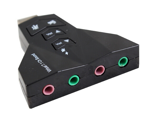 Buy USB Stereo Sound Card Virtual 7.1 Channel 2.0 Audio Adapter Dual ...