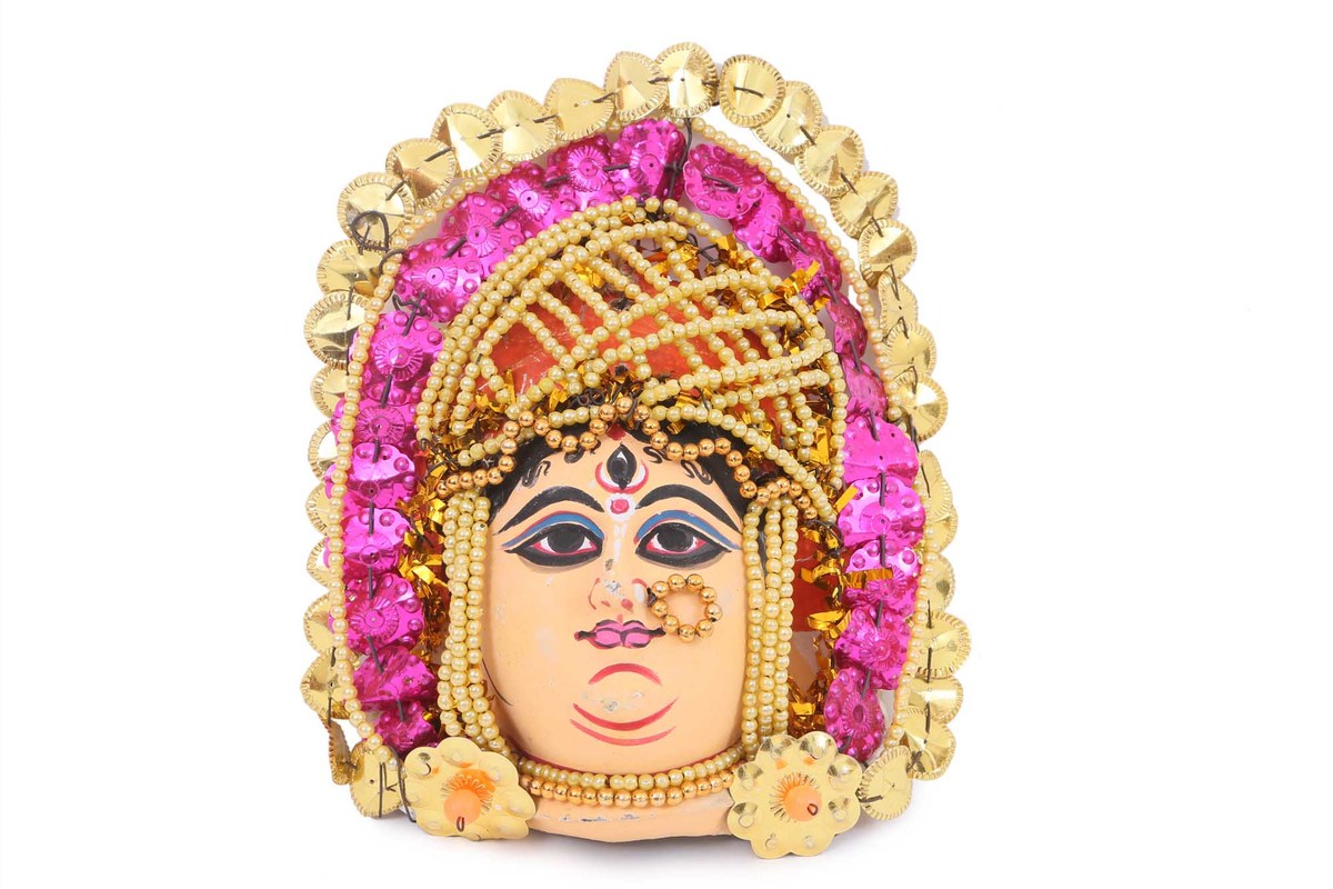 Buy Creative Crafts Goddess Durga Ma Mask Hindu God Idol Paper Mache ...