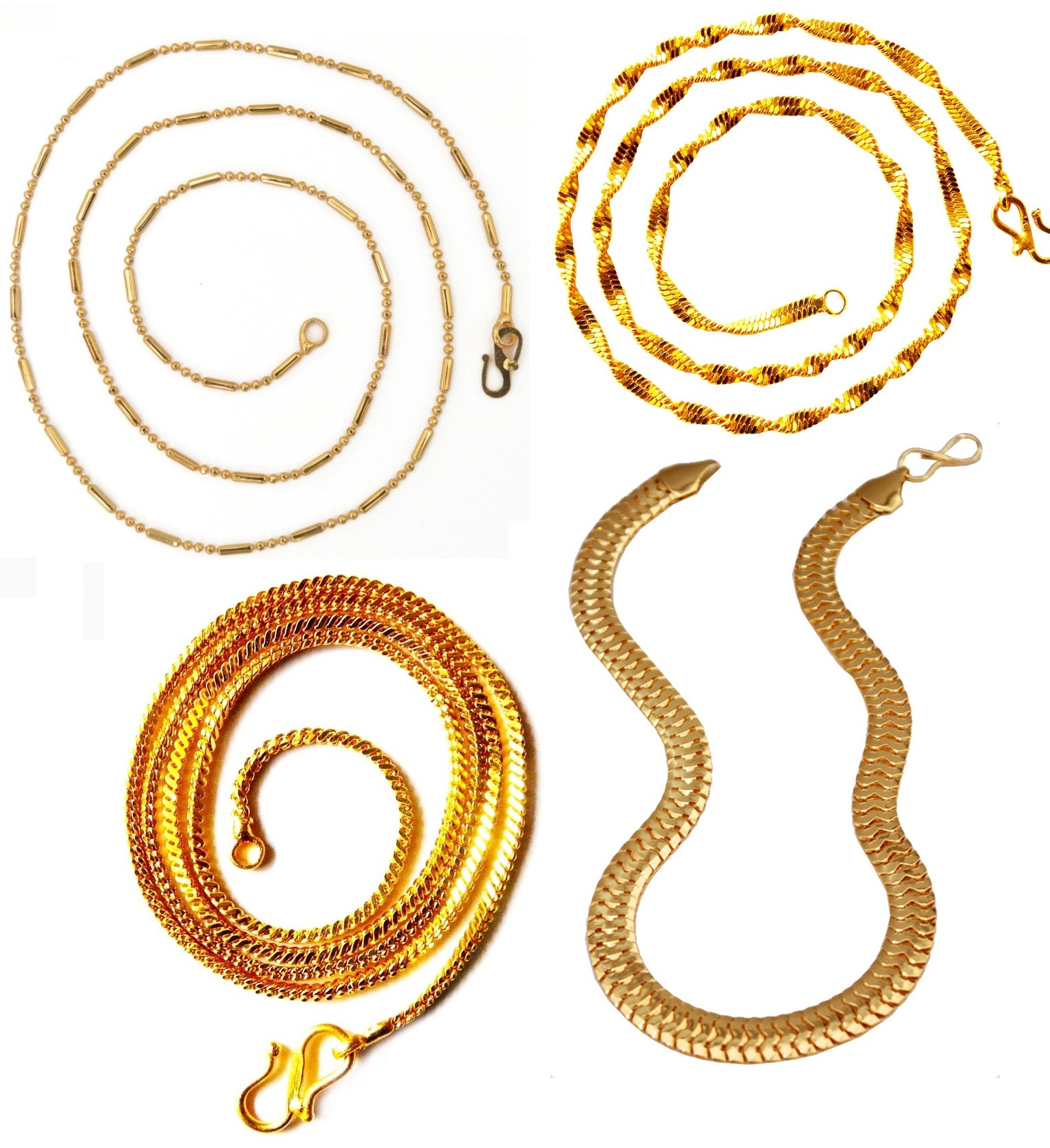 Buy Dipali Combo Of Four Gold Plated Alloy Chain Online @ ₹499 from ...
