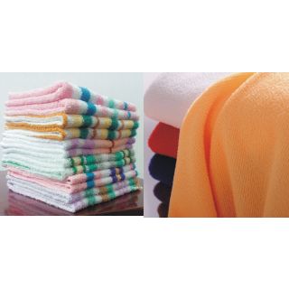 Buy AB Buy 5 Face Towel 11x11inch Get 5 Kitchen Duster 12x12 inch ...