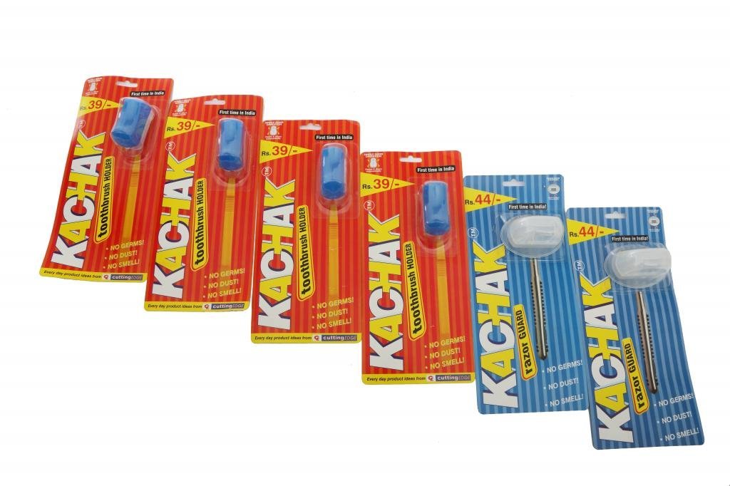 Buy Cutting EDGE Kachak 4 ToothBrush & 2 Razor Holder Blue Online ...