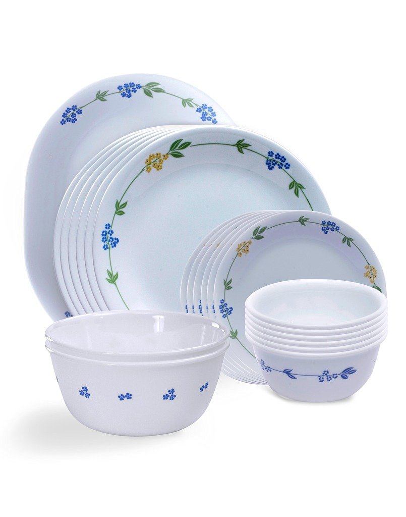 Buy Corelle Livingware Secret Garden Glass Dinner Set, 21-Pieces ...