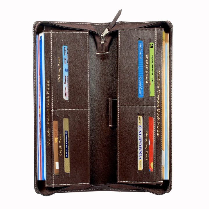 Buy Sukeshcraft Multiple cheque Book Holder ( Brown) Online @ ₹736 from ...