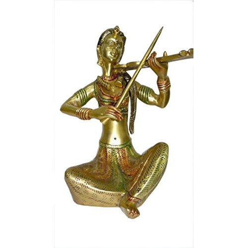 Buy Made With Brass Metal Lady Musical Set Of 4 Pieces Big In Size In ...