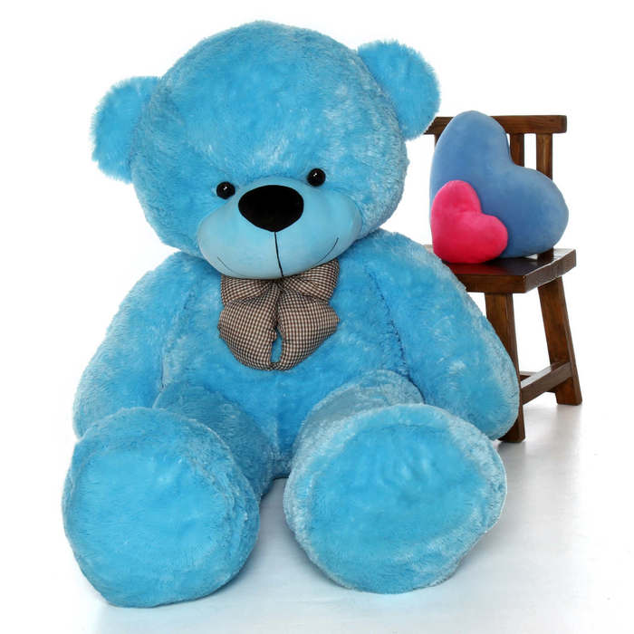 Buy ToYBULK- Life Size Blue Color Stuffed Teddy Bear 4 Ft /120 cm (Made ...