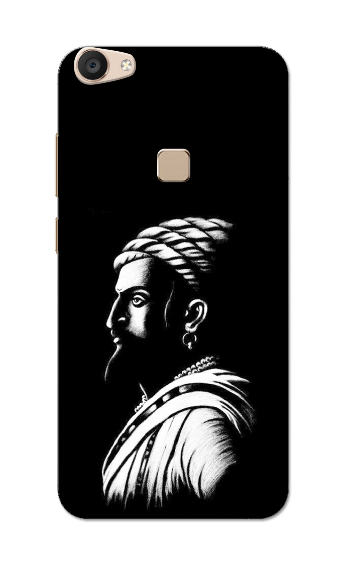 Buy Vivo V7 Case, Shivaji Maharaj Black Slim Fit Hard Case Cover/Back ...