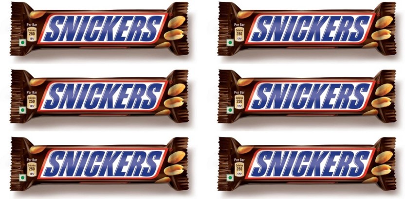 Buy Snickers Chocolate Bars 50g (Pack of 6) Online @ ₹147 from ShopClues