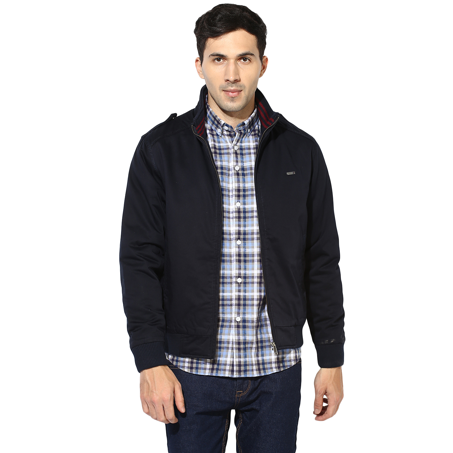 Buy Red Tape Men Navy Casual High Neck Jackets Online @ ₹4599 from ...