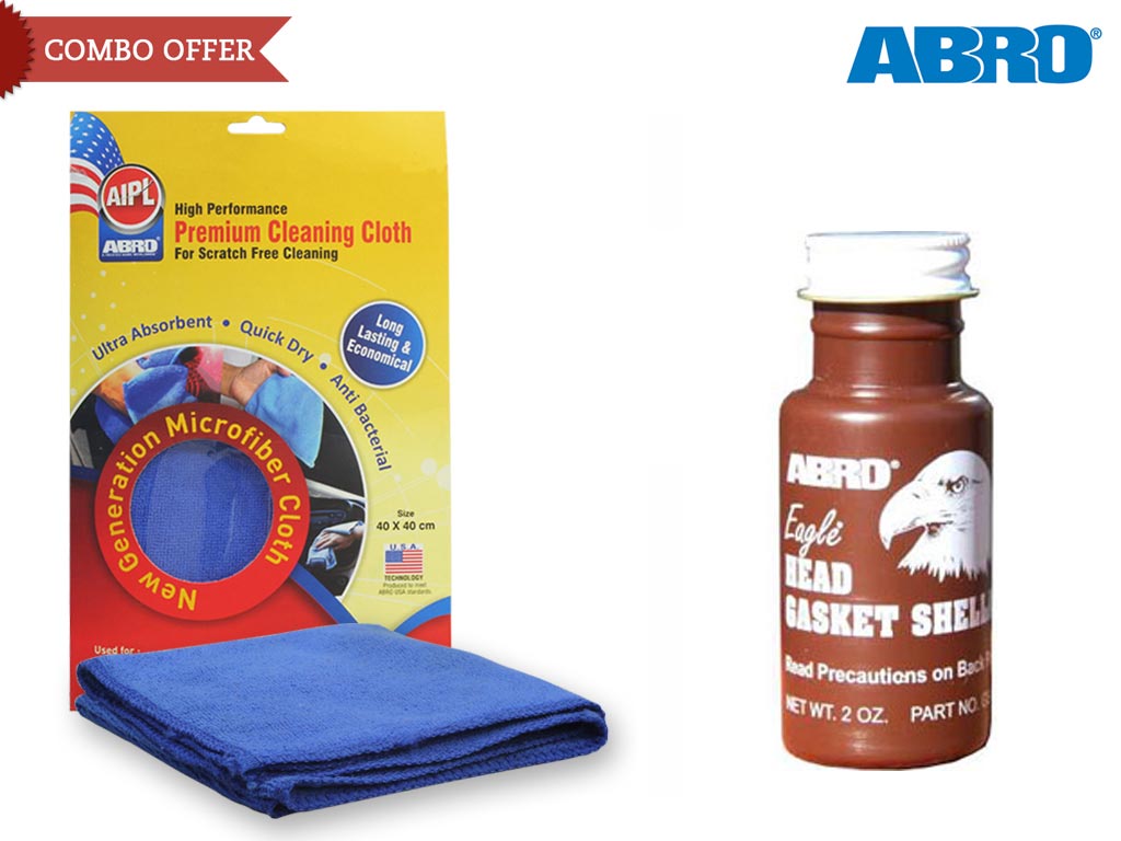 ABRO Car/Bike Eagle Head Gasket Shellac GS-10A 59ml+Microfiber Cloth at ...