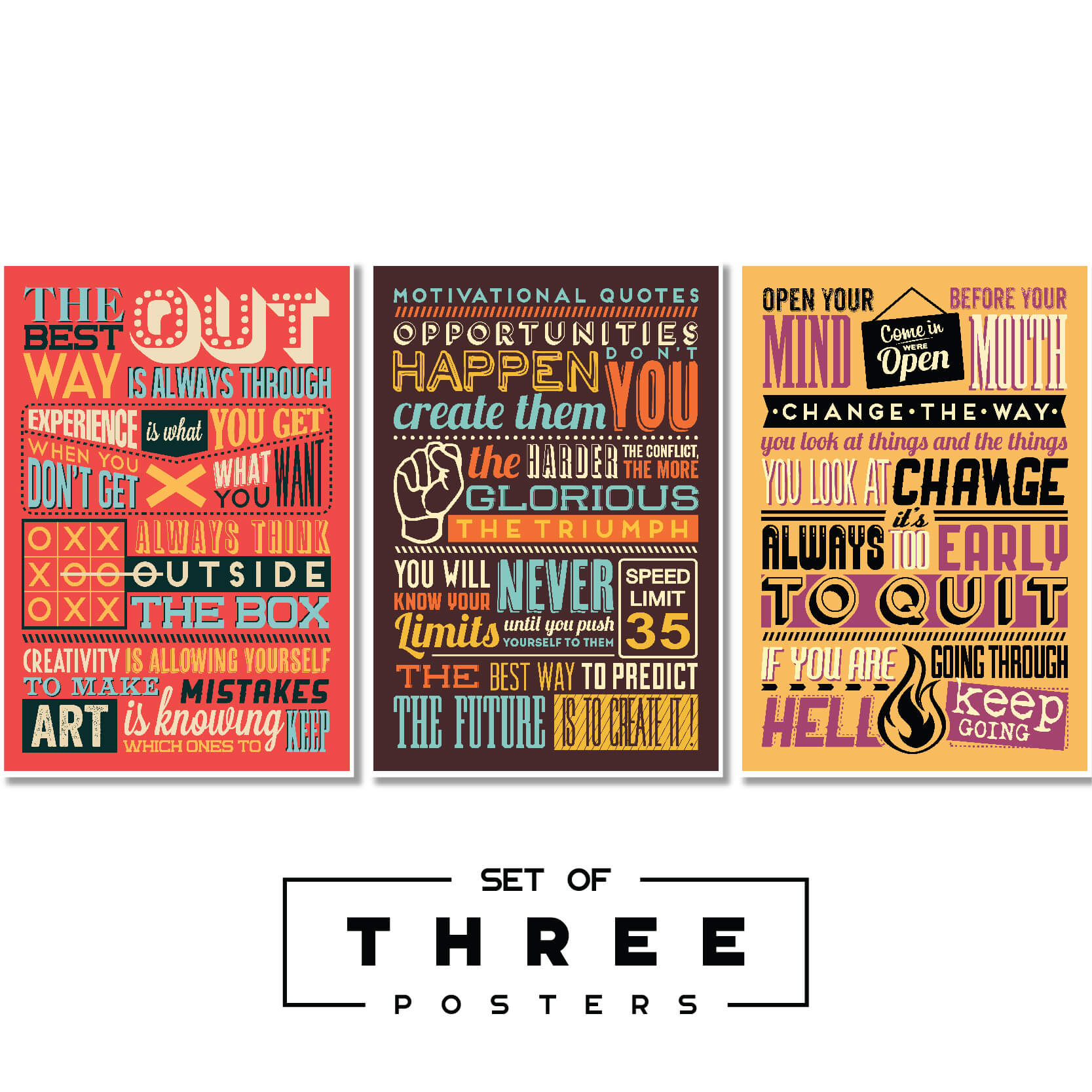 Buy Motivational Posters Combo For Study Room and Office Walls - Set of ...