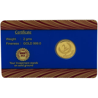 Buy NIBR GOLD COIN 2 GRAM 24KT 999 PURITY Online @ ₹6750 from ShopClues