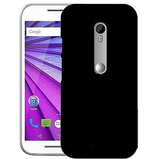 Buy Hard Back Cover for MOTOROLA MOTO G3 black and Screen Guard (COMBO ...