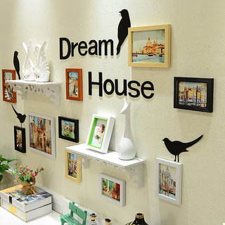 Buy Photo Frames Photo Wall with Shelves Beautiful City Ancient Theme ...