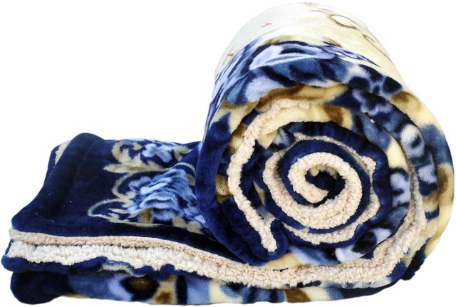 JK Handloom Reversible Ladakhi Fur Blanket Super Soft Mink Comforter ...