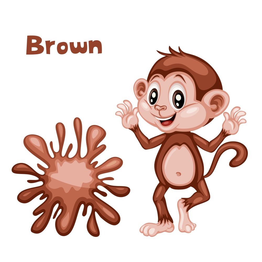 Buy 5 Ace color chart of brown color wall sticker poster(size:12x18 ...