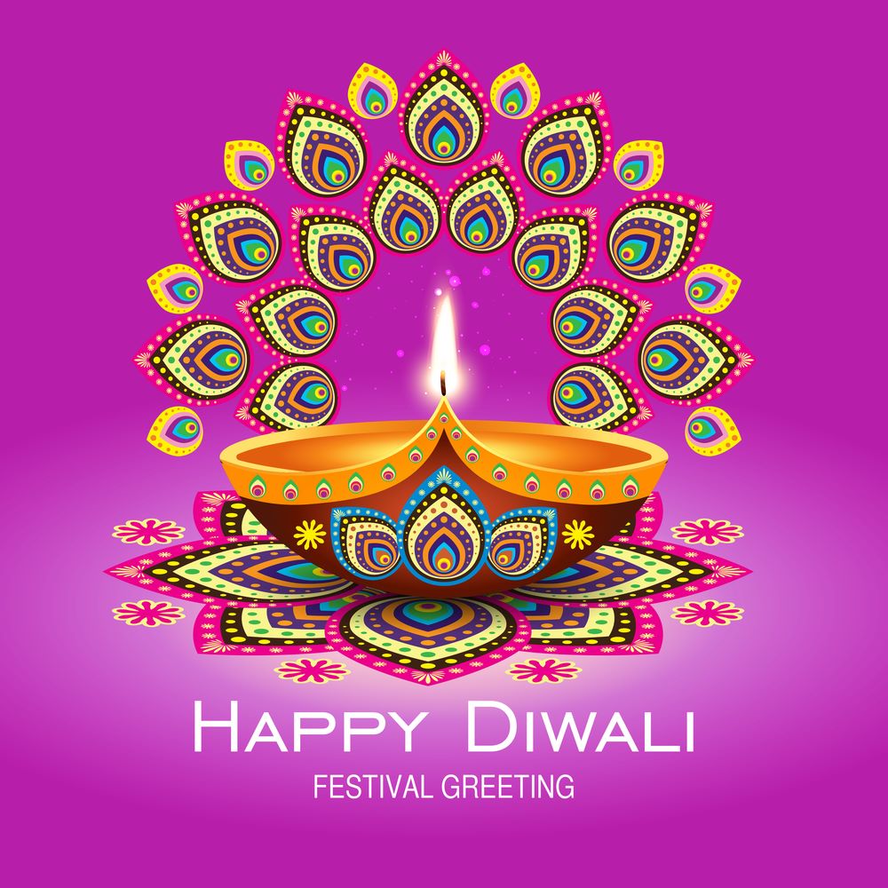 Buy festival Diwali m |12x18 inch|sticker paper poster |Sticker Paper ...