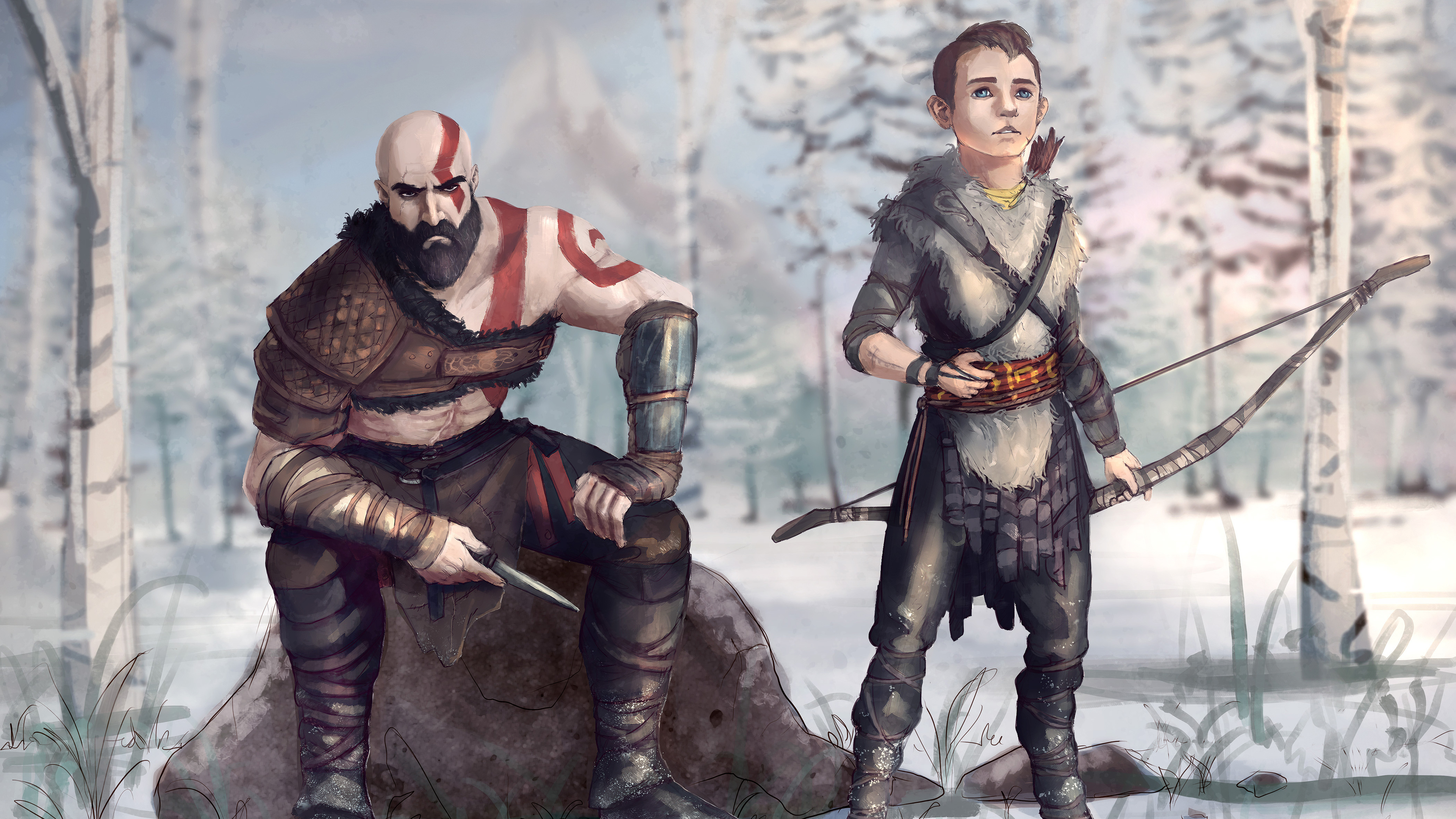 Buy God of War-kratos sticker poster|size:12x18 inch|multicolo |Sticker ...