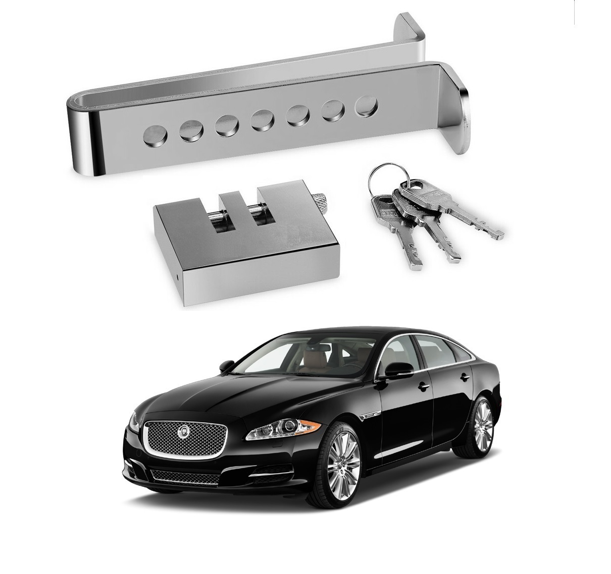 Buy Auto Addict Car Stainless Steel Pedal Lock Rod or for Brake Clutch ...