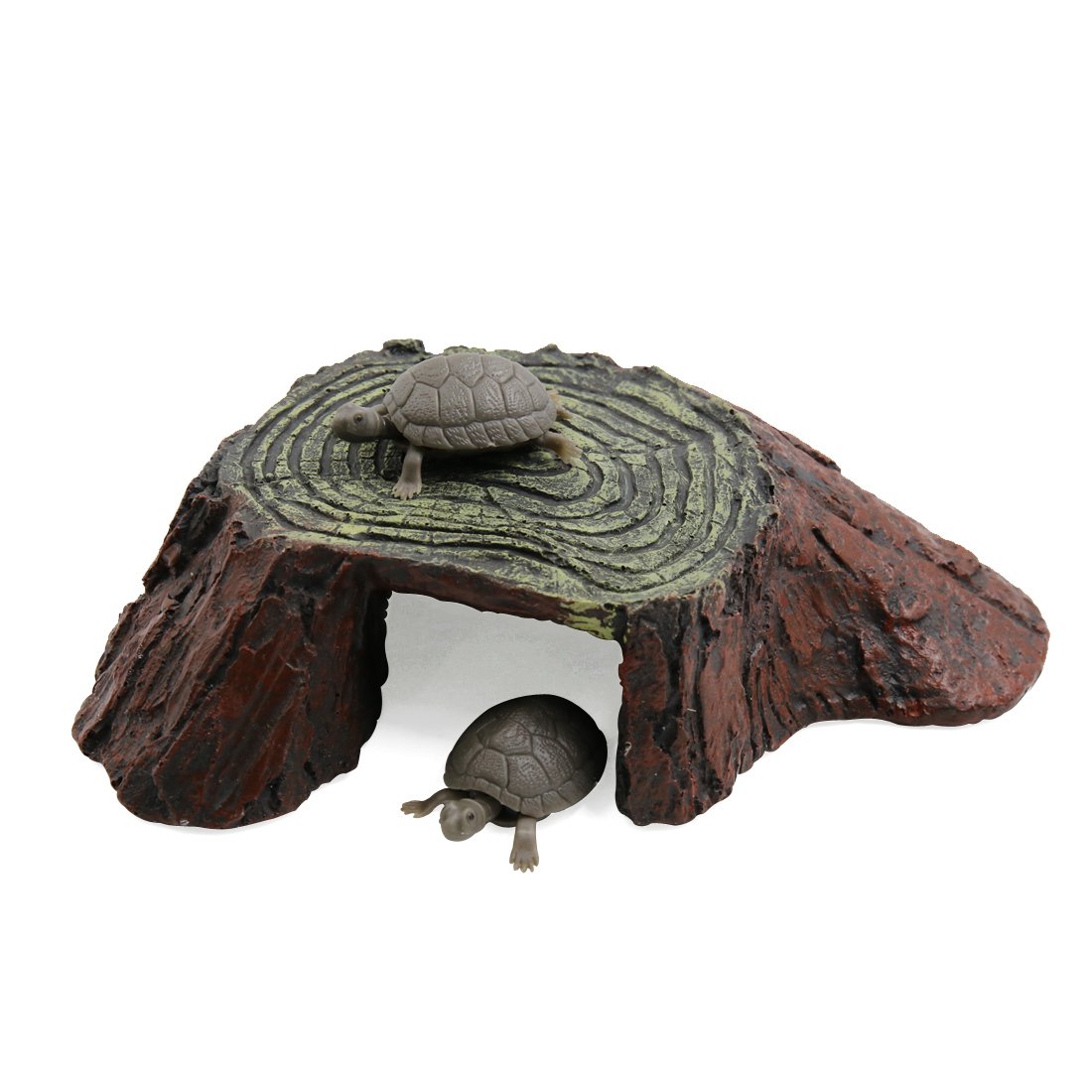 Buy Hoseki Brown Green Resin Underwater Landscape Tortoise Climb Stone ...