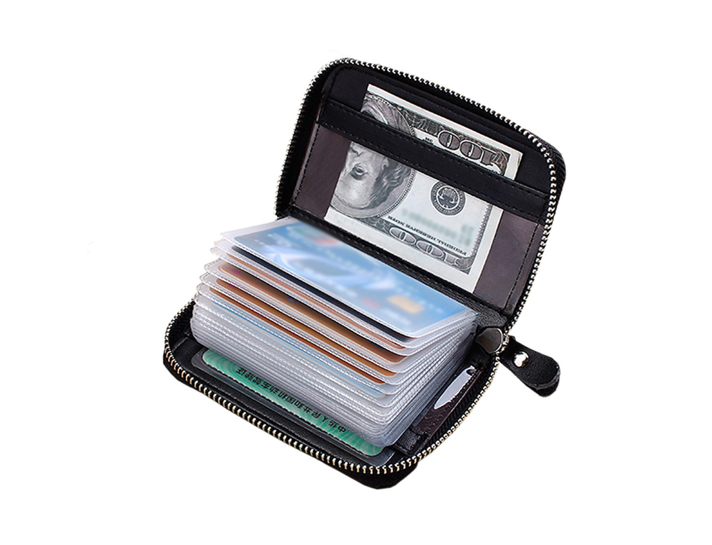Buy Hide & Sleek RFID Protected Genuine Black Leather Credit Card ...
