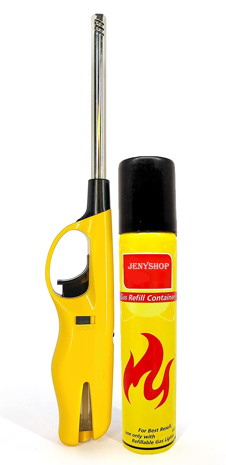 Buy Refilable Gas Lighter for Kitchen Stove with Refill Gas Bottle Can ...