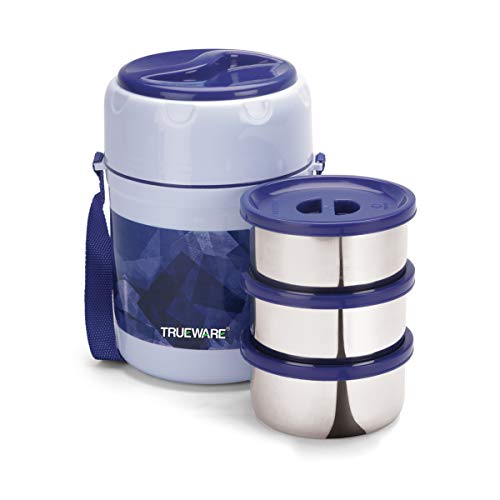 Buy Trueware Office Plus 3 Lunch Box 3 Stainless Steel Containers ...