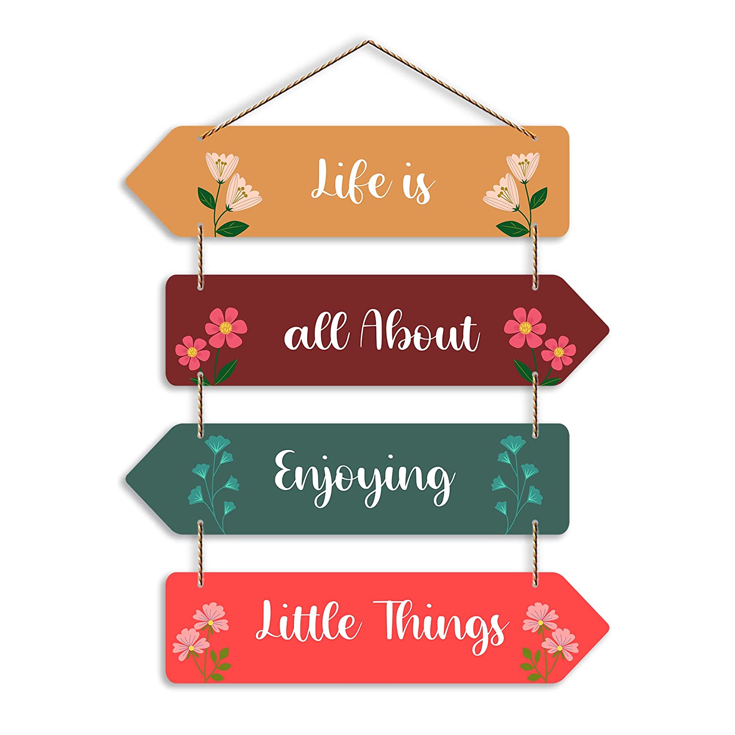 Buy Sketchfab Wall hangings Rectangular Positive Quote Wall Hanger for ...