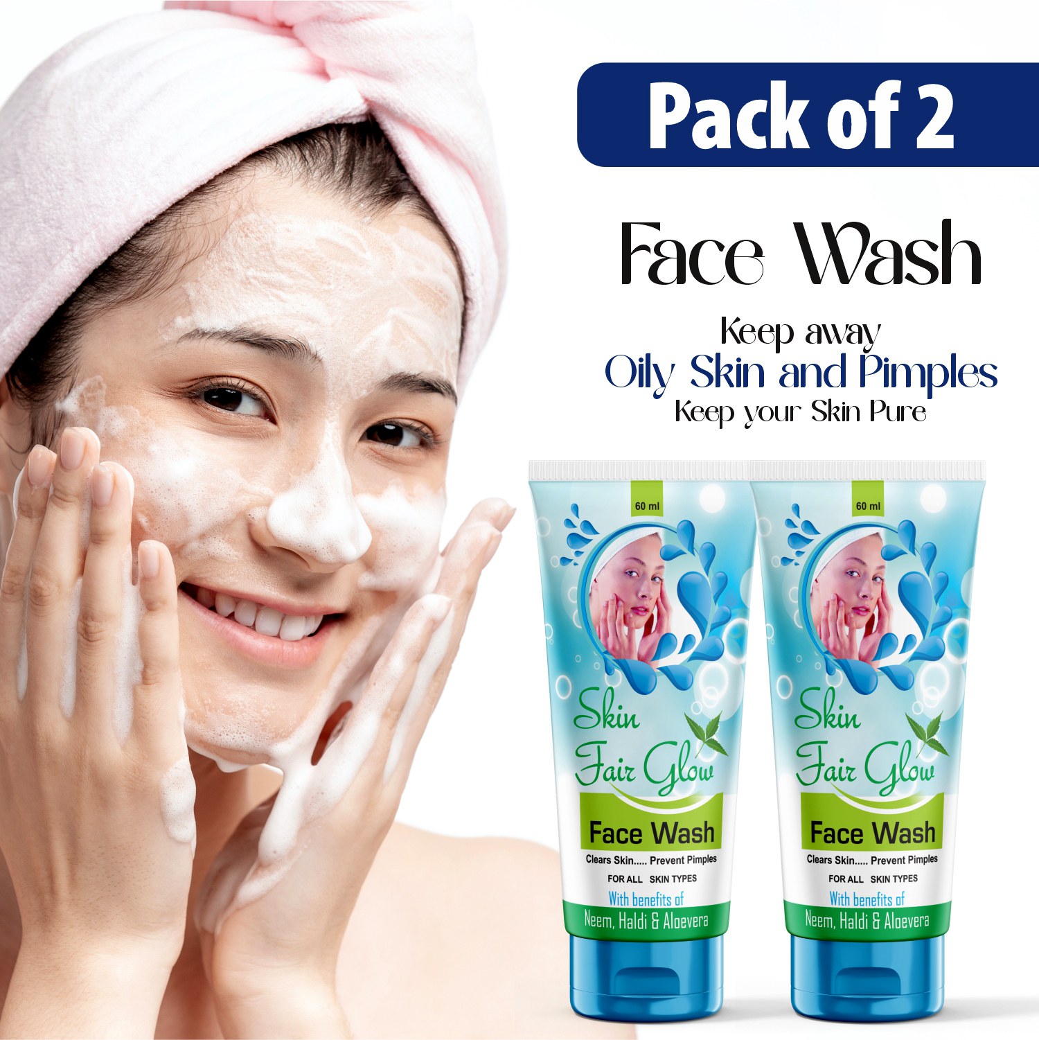 Buy Dr. Nexa Skin Fair Glow Face Wash Papaya,Orange flavour (Pack Of 4 ...