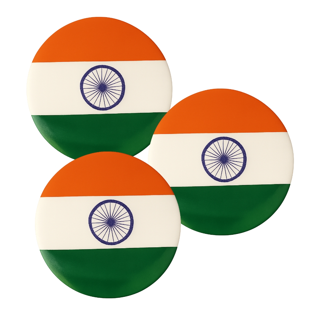 Buy (Pack of 3) Indian Flag Lapel Pin Unisex Brooch Tiranga Badge For ...