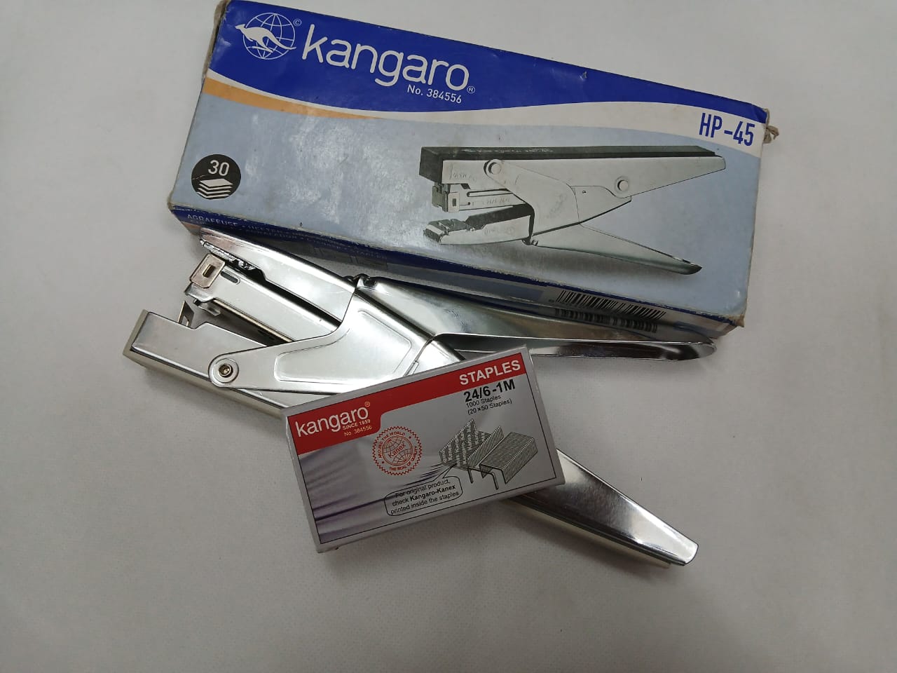 Buy Kangaro HP - 45 Stapler ( Big Size ) with 1 Box of Kangaro 1000 ...