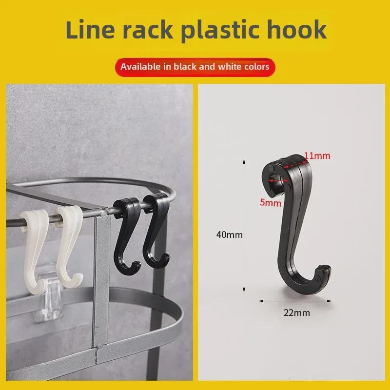 Buy Plastic S-Hooks for Grid Panels, Z-Shaped Utility Hooks for Hanging ...