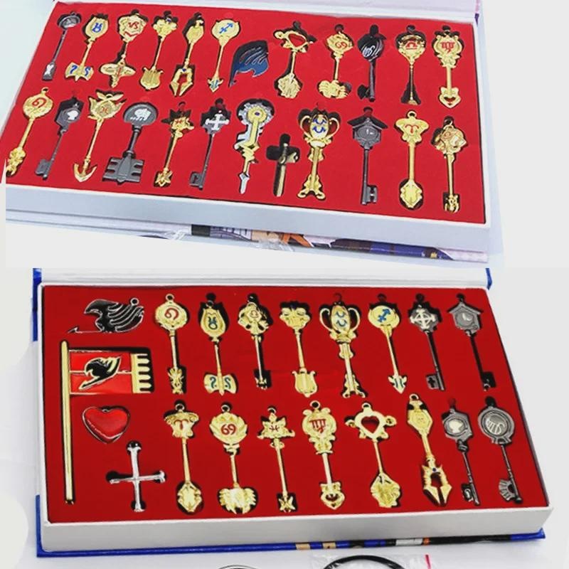 Buy Fairy Tail Lucy 12 Zodiac Keys Set with 24 Figures - Gray, Happy ...