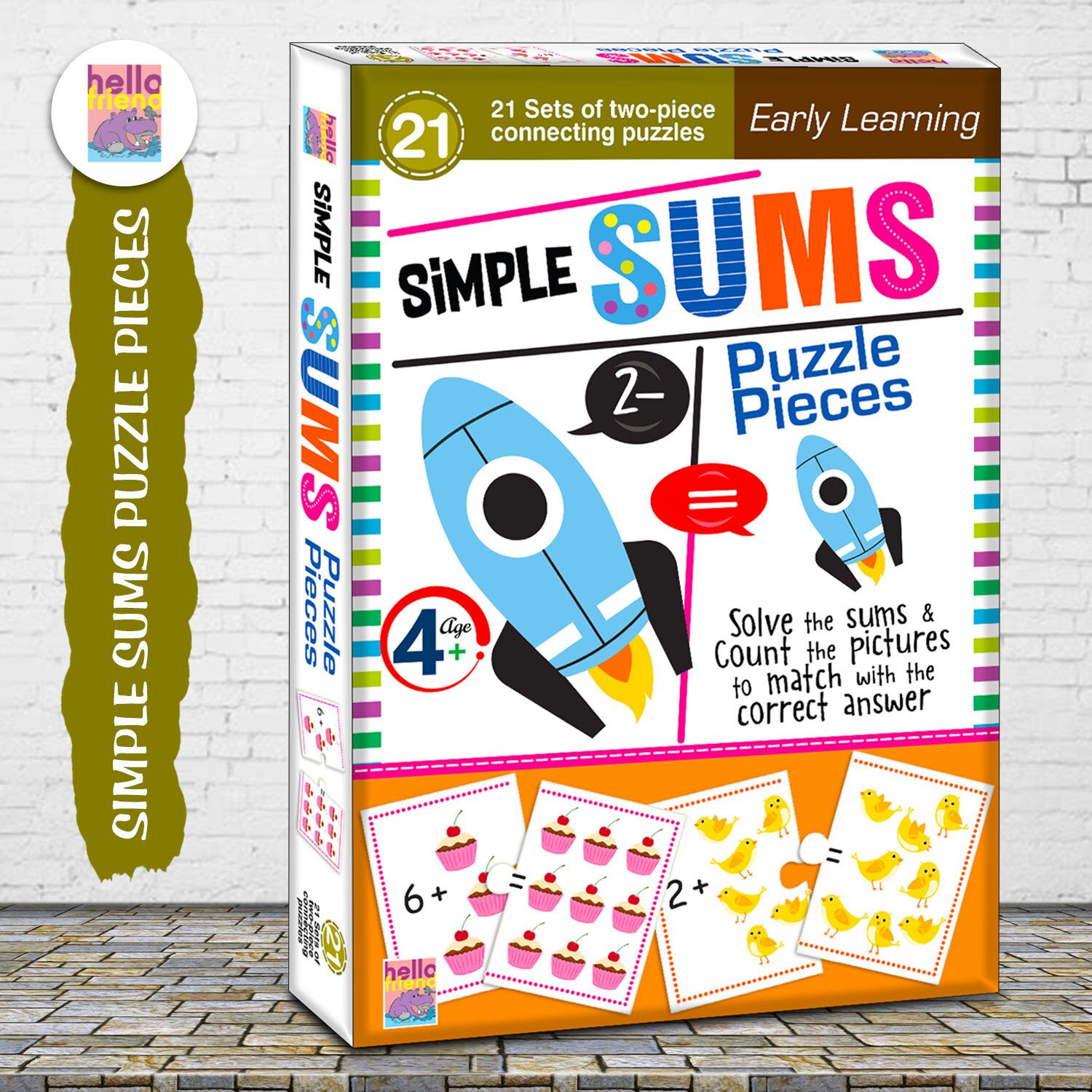 Buy Simple Math Sum Puzzle Connecting 2-piece (Set of 21 pcs) for ...