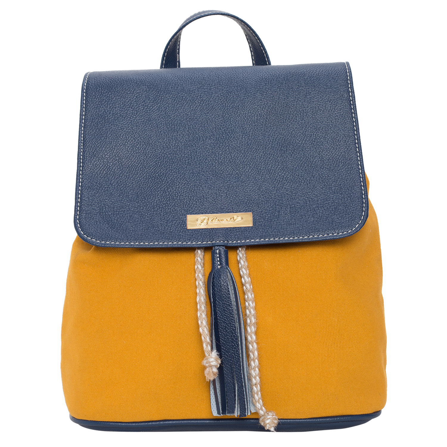 Buy BELOVED Yellow Blue Backpack BLSHBYB036 Online @ ₹989 from ShopClues