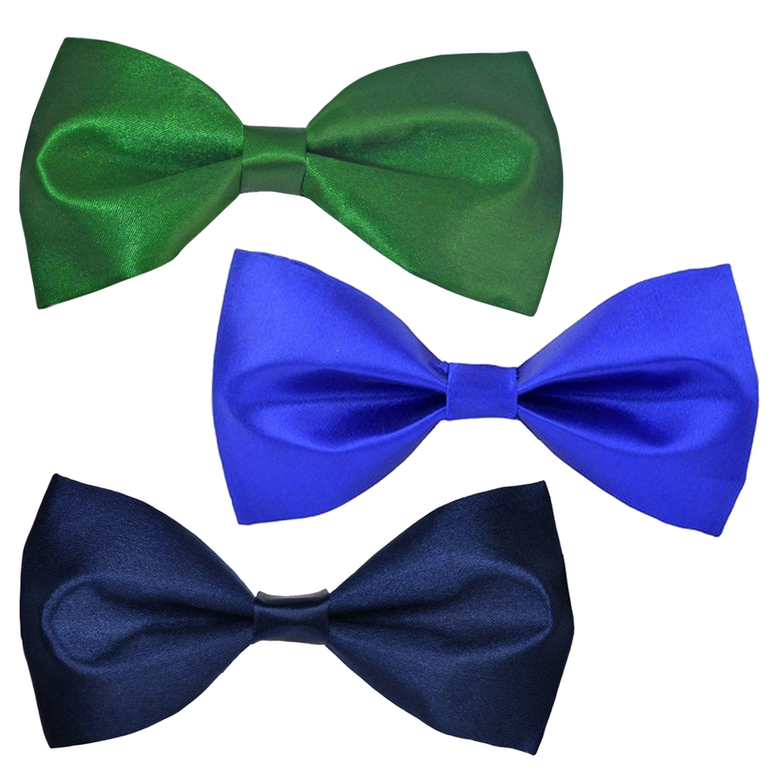 Buy Sunshopping men's green royal blue and navy blue neck bow tie (Pack ...