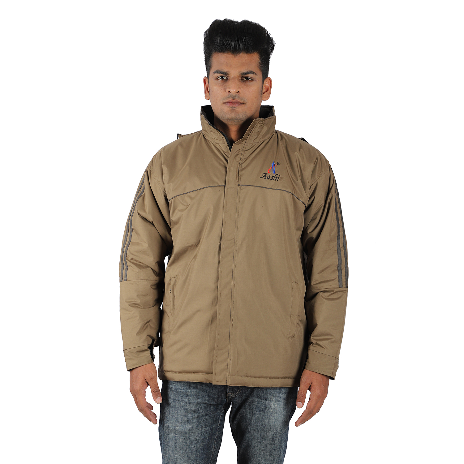 Buy Aashi Men's Beige Classic Micro Coating Jacket Online @ ₹1049 from ...