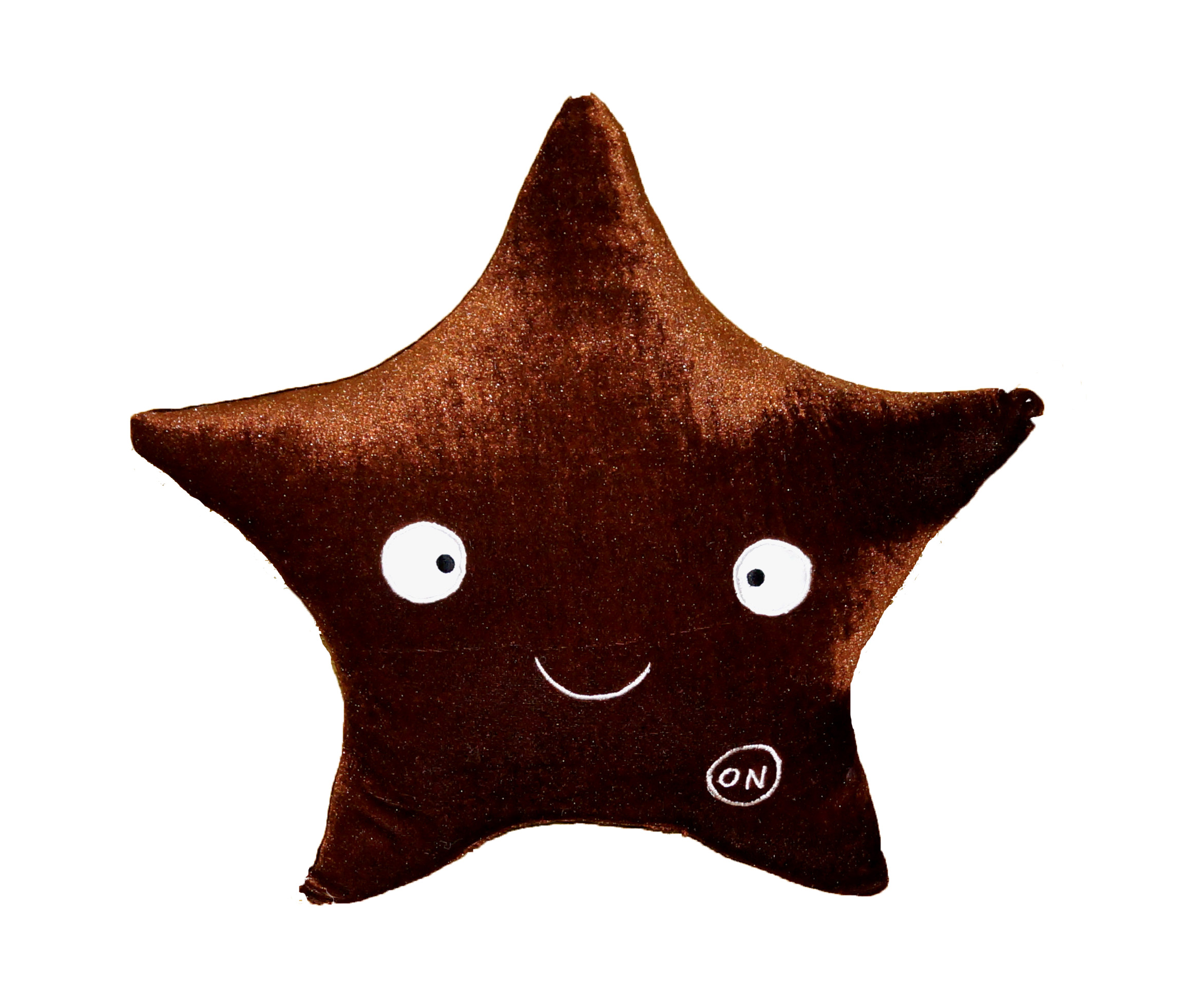 Buy Oscar Home Star Shape Plush Fabric Brown Pillow Stuffed Toys For ...