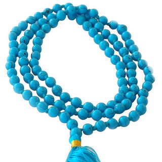 Buy Turquoise (Firoza) 108 Bead Healing Crystal Mala. Online @ ₹1550 ...