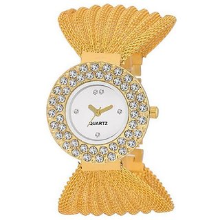 Buy Varni Retail Bracelet Style Diamond Designer White Dial Girls Wrist ...