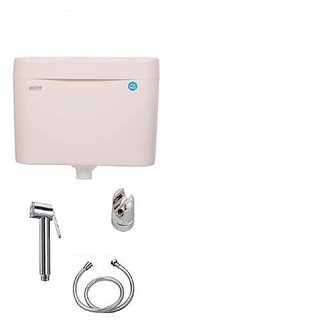 Buy PVC Slim Body Flushing Cistern Flush Tank Ivory 10.Ltr With PVC ...